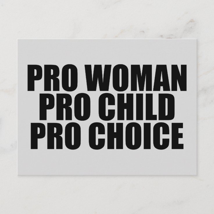 Pro Choice Woman Child Postcard | Zazzle