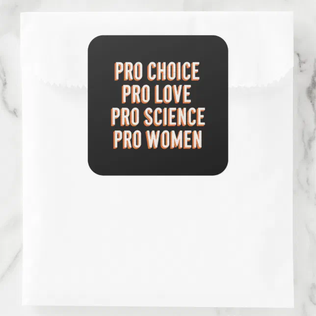 Pro Choice Women's Rights Feminist Patriarchy LGBT Square Sticker | Zazzle