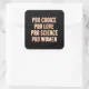 Pro Choice Women's Rights Feminist Patriarchy LGBT Square Sticker | Zazzle