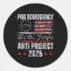Pro Democracy Anti Project 2025 Stop Project 2025 Classic Round Sticker ...