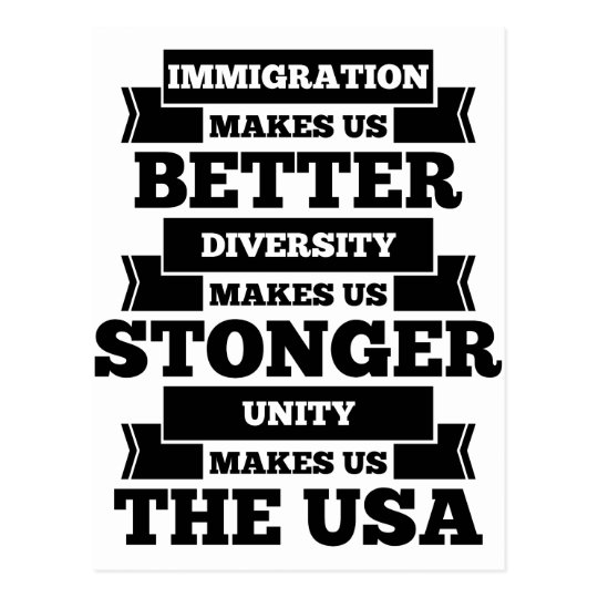 Pro immigration postcard | Zazzle.com