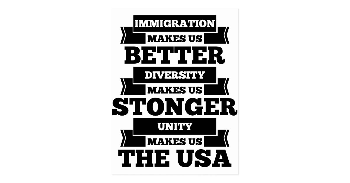 Pro immigration postcard | Zazzle.com