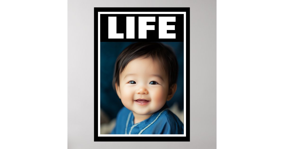 Pro-Life Baby Beautiful Asian Baby Boy Smiling Poster | Zazzle