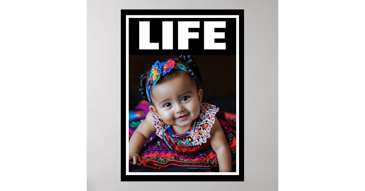 Pro-Life Baby Beautiful Spanish Baby Girl Poster | Zazzle