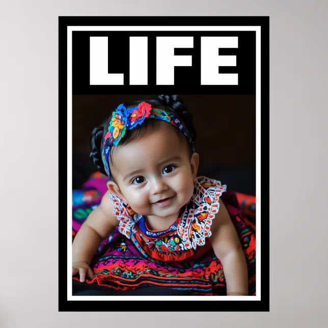 Pro-Life Baby Beautiful Spanish Baby Girl Poster | Zazzle