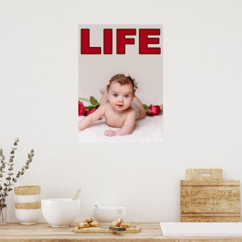 PRO-LIFE BABY GIRL INFANT ROSES POSTER | Zazzle