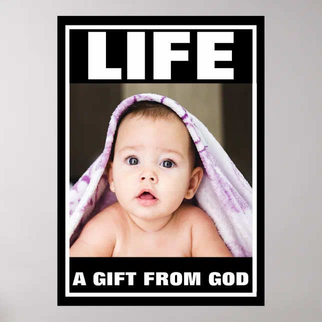 PRO-LIFE BABY GIRL WITH BLANKET POSTER | Zazzle