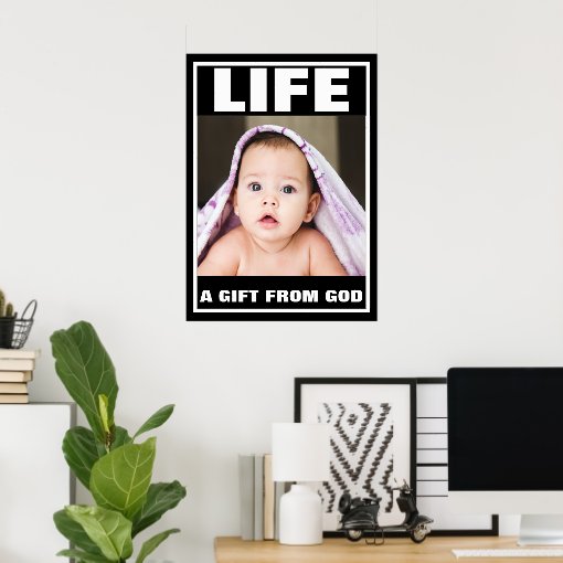 PRO-LIFE BABY GIRL WITH BLANKET POSTER | Zazzle
