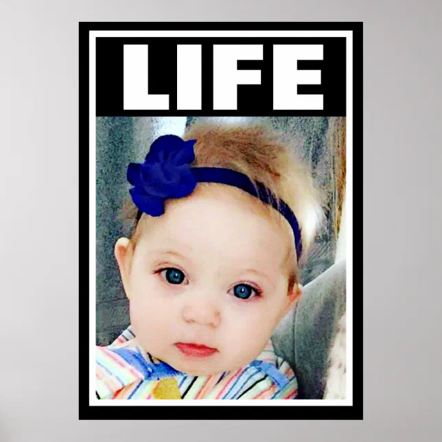 PRO-LIFE BLUE EYED BABY GIRL INFANT LIFE POSTER | Zazzle