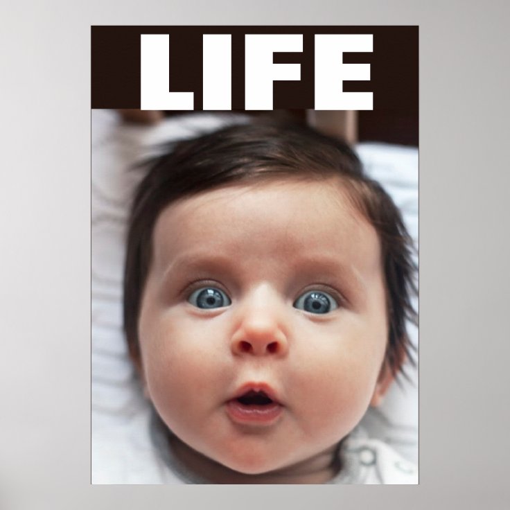 PRO-LIFE BLUE EYED BABY INFANT LIFE POSTER | Zazzle