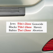Pro Life Facts Bumper Sticker | Zazzle