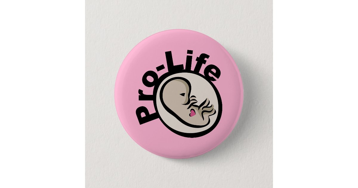 Pro-Life Fetus Design Pinback Button | Zazzle