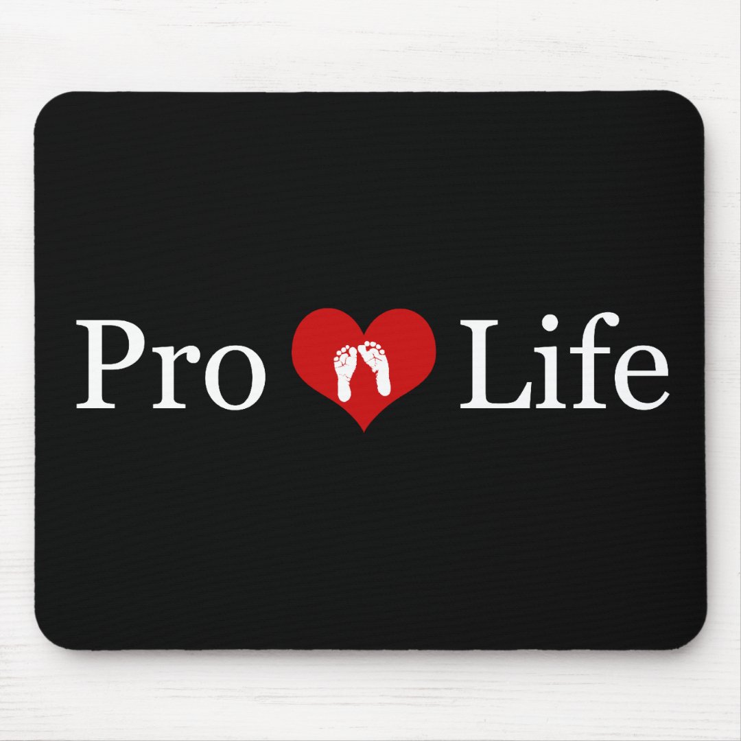 Pro-Life Heart and Baby Feet Mouse Pad | Zazzle