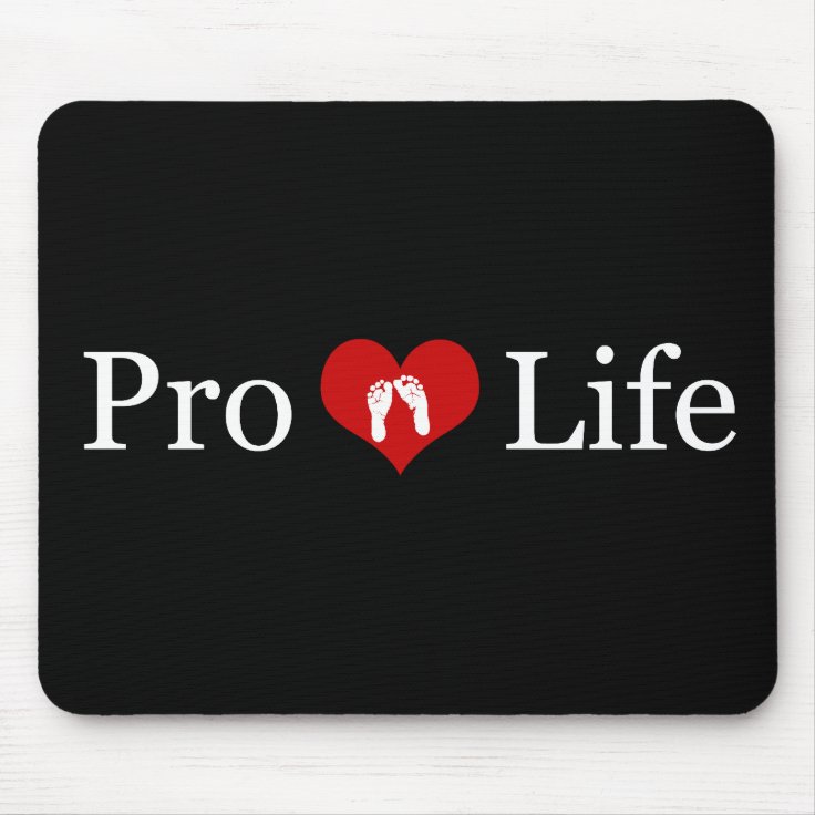 Pro-Life Heart and Baby Feet Mouse Pad | Zazzle