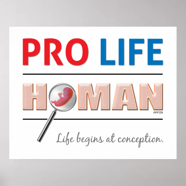Pro Life Human Poster | Zazzle