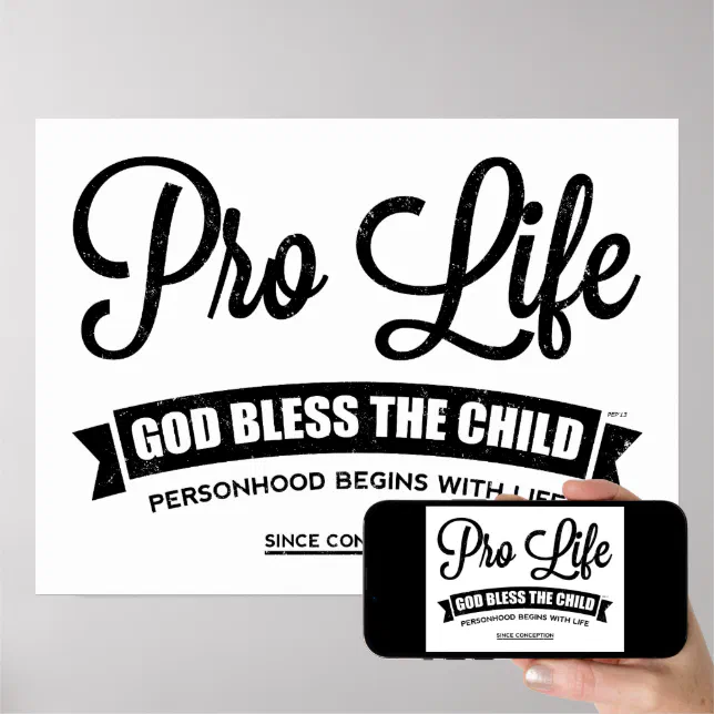 Pro Life Poster | Zazzle