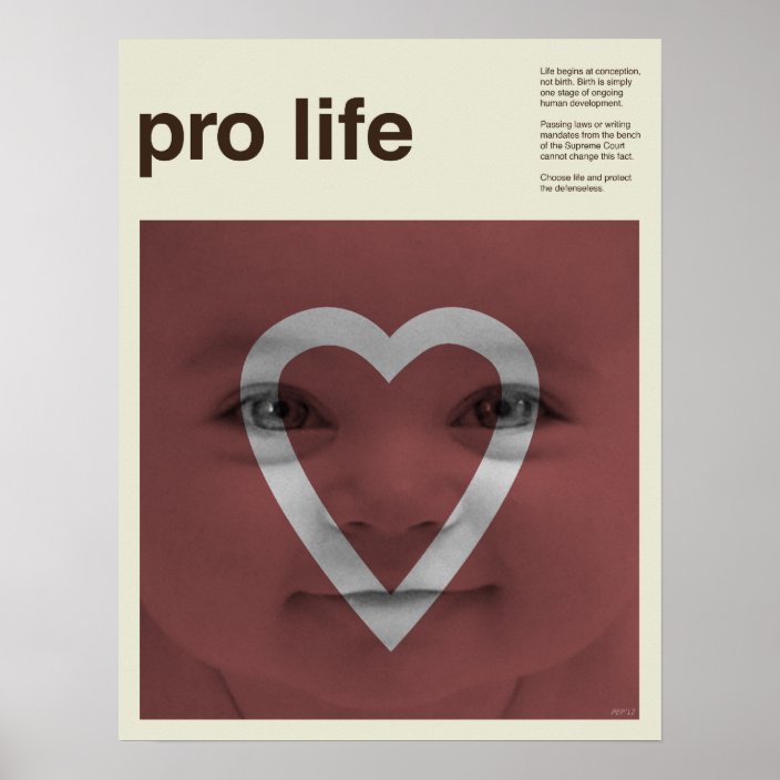 Pro Life Poster | Zazzle.com