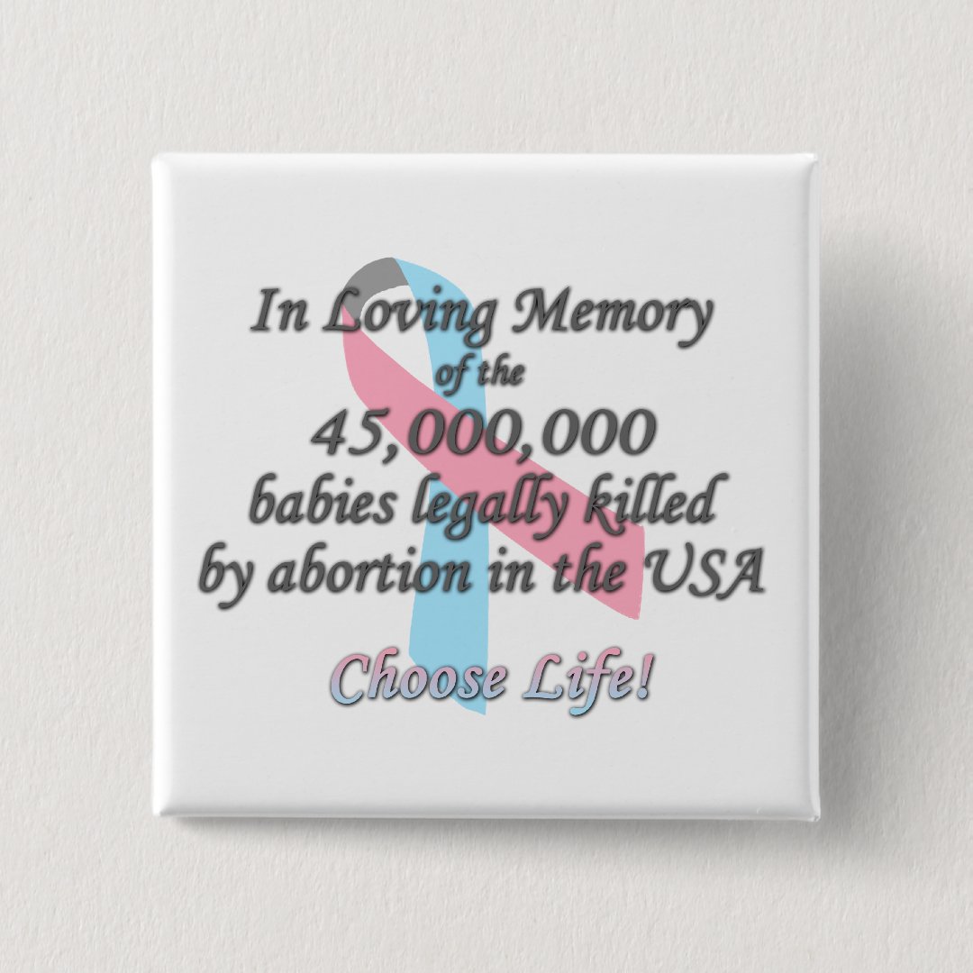 Pro Life Ribbon, In Loving Memory Pro-Life Pin | Zazzle