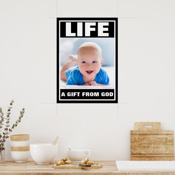PRO-LIFE SMILING BABY BOY LIFE POSTER | Zazzle