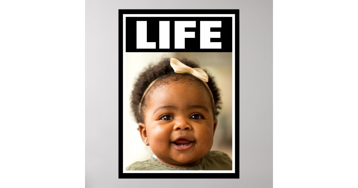 PRO-LIFE SMILING BABY GIRL INFANT LIFE POSTER | Zazzle