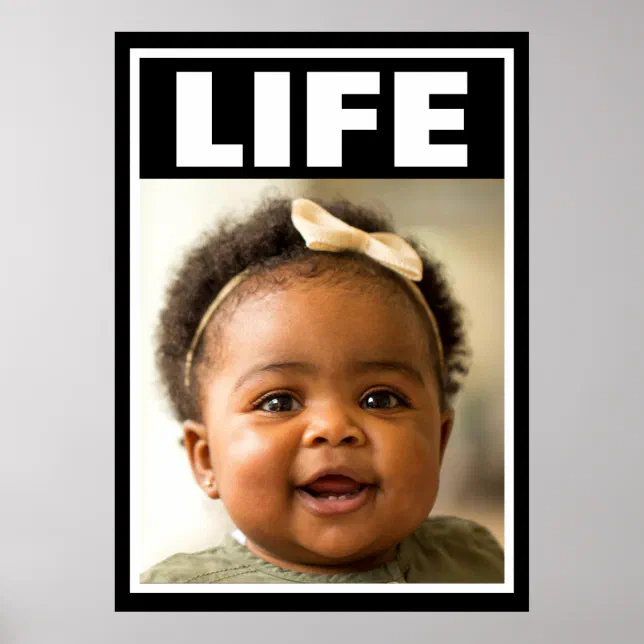 PRO-LIFE SMILING BABY GIRL INFANT LIFE POSTER | Zazzle