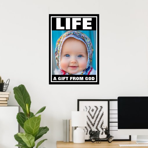 PRO-LIFE SMILING BABY GIRL LIFE POSTER | Zazzle