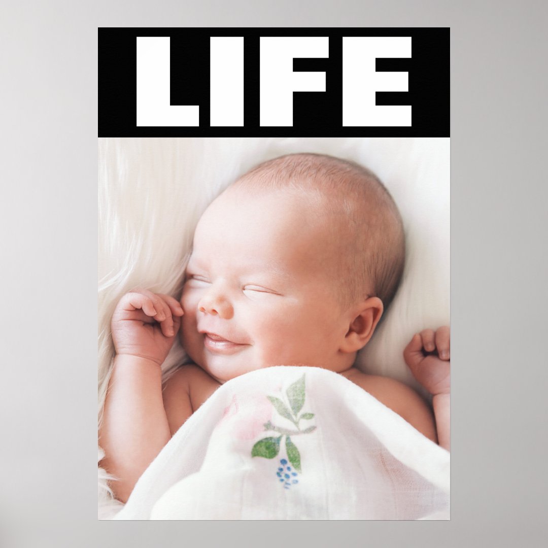 PRO-LIFE SMILING BABY RIGHT TO LIFE POSTER | Zazzle