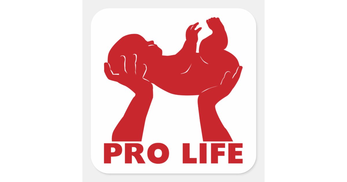 Pro Life Square Sticker | Zazzle