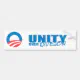 Pro-Obama - UNITY OVER DIVISION Bumper Sticker | Zazzle