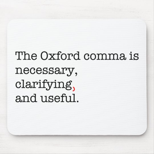 Pro-Oxford Comma Mouse Pad | Zazzle.com