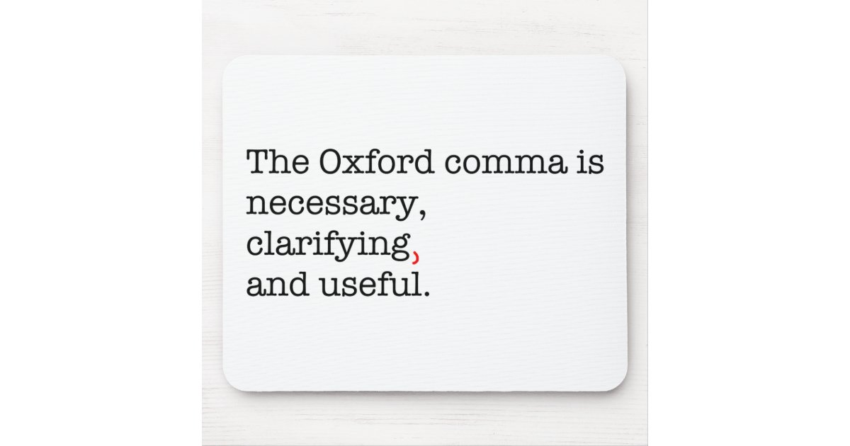 Pro-Oxford Comma Mouse Pad | Zazzle