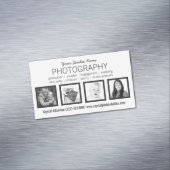 Pro Photographer with 4 Custom Sample Photos Magnetic Business Card ...