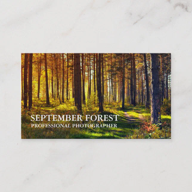 Pro Photography (Forest) Business Card | Zazzle