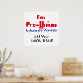 Pro Union POSTER Print | Zazzle