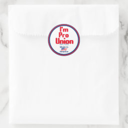 Pro Union Sticker | Zazzle