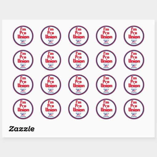 Pro Union Sticker | Zazzle
