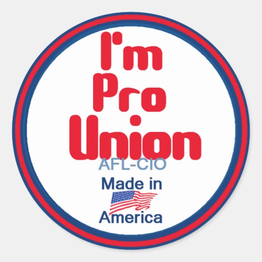 Pro Union Sticker | Zazzle.com
