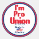 Pro Union Sticker | Zazzle