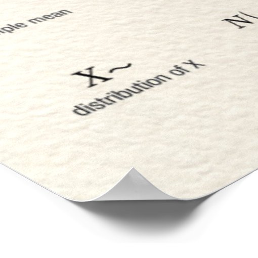 Probability and Statistics Symbols Poster | Zazzle