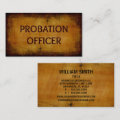 Probation Officer Antique Brushed Business Card | Zazzle