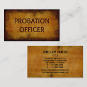 Probation Officer Antique Brushed Business Card | Zazzle