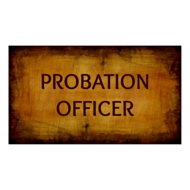 Probation Officer Antique Brushed Business Card