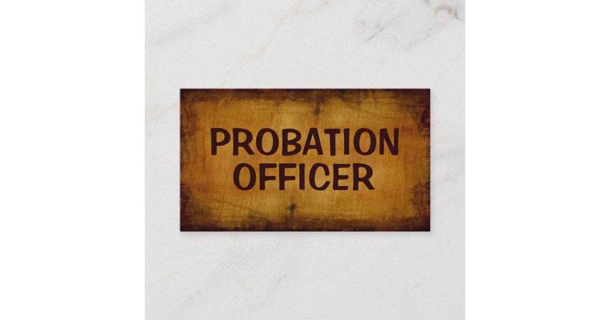 Probation Officer Antique Business Card | Zazzle