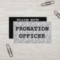 Probation Officer Legal Words Business Card | Zazzle