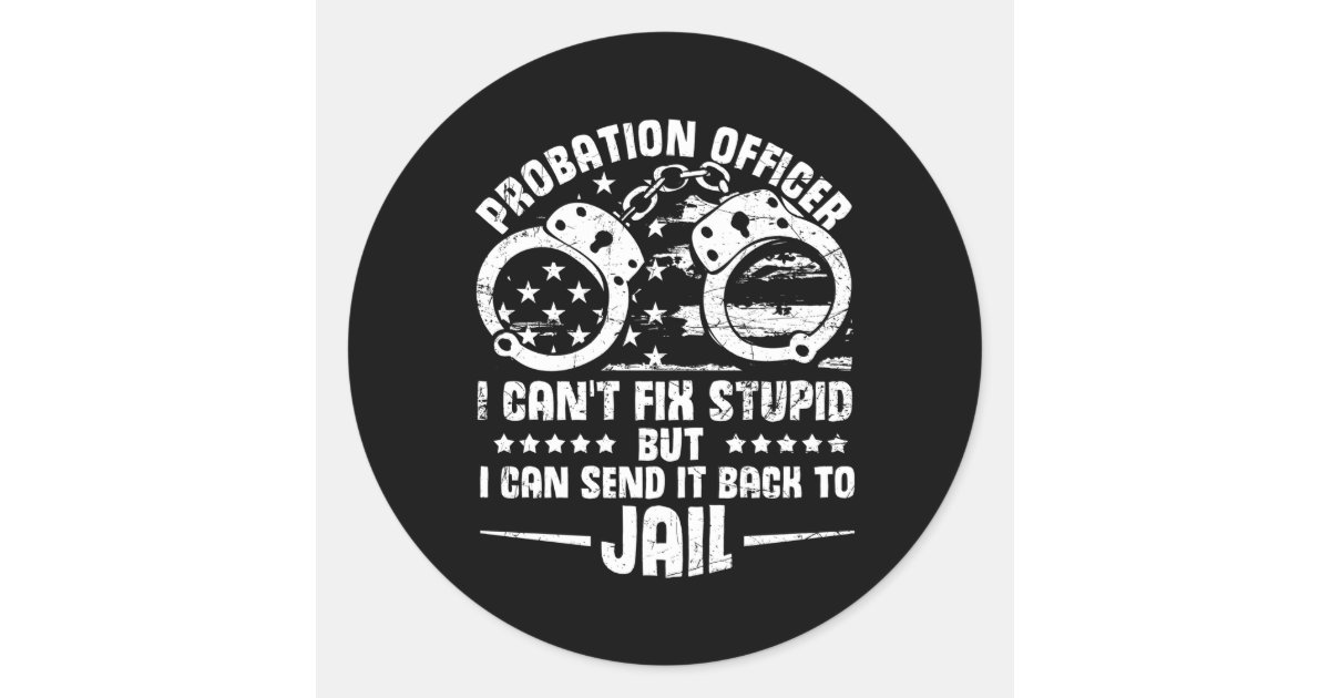 Probation Officer Prison Enforcet Probation Parole Classic Round ...