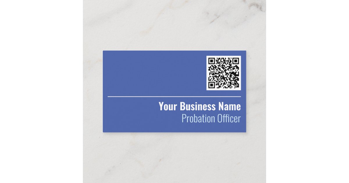 Probation Officer QR Code Business Card | Zazzle