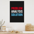 Problem Analysis Solution Motivational Inspiration Poster | Zazzle