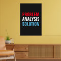 Problem Analysis Solution Motivational Inspiration Poster | Zazzle