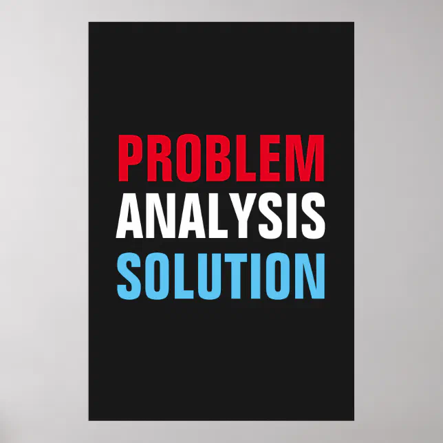 Problem Analysis Solution Motivational Inspiration Poster | Zazzle