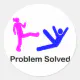 Problem Solved Classic Round Sticker | Zazzle